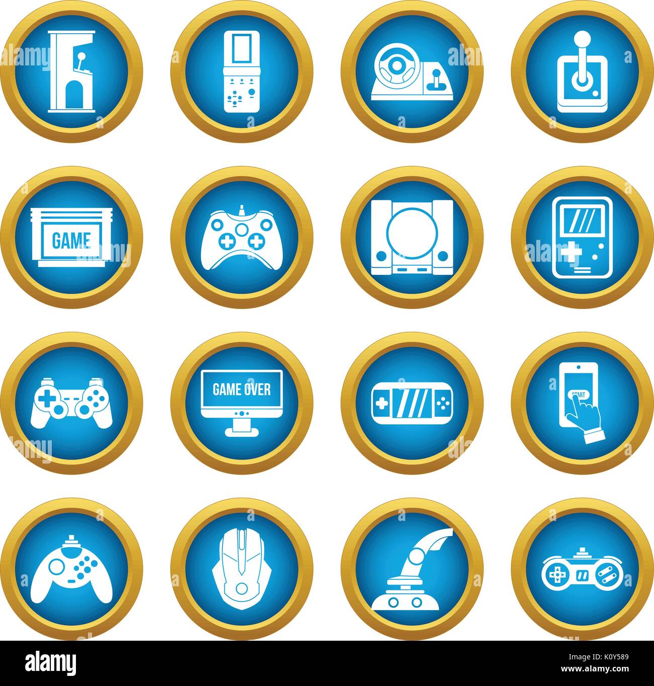 Modern blue gamepad joystick Stock Vector Images - Alamy