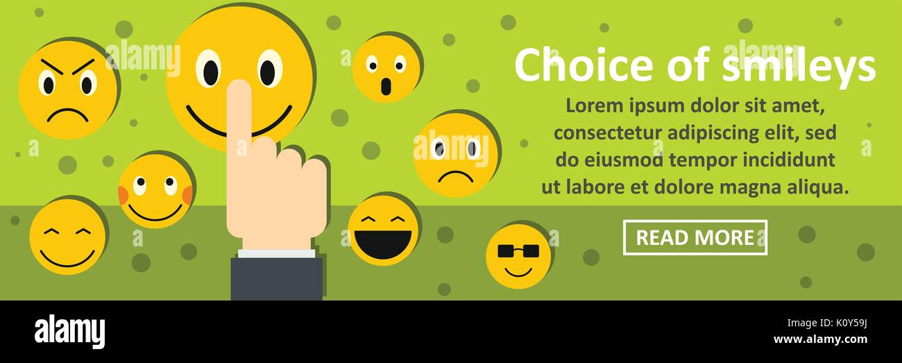 Choice of smileys banner horizontal concept Stock Vector Image & Art ...