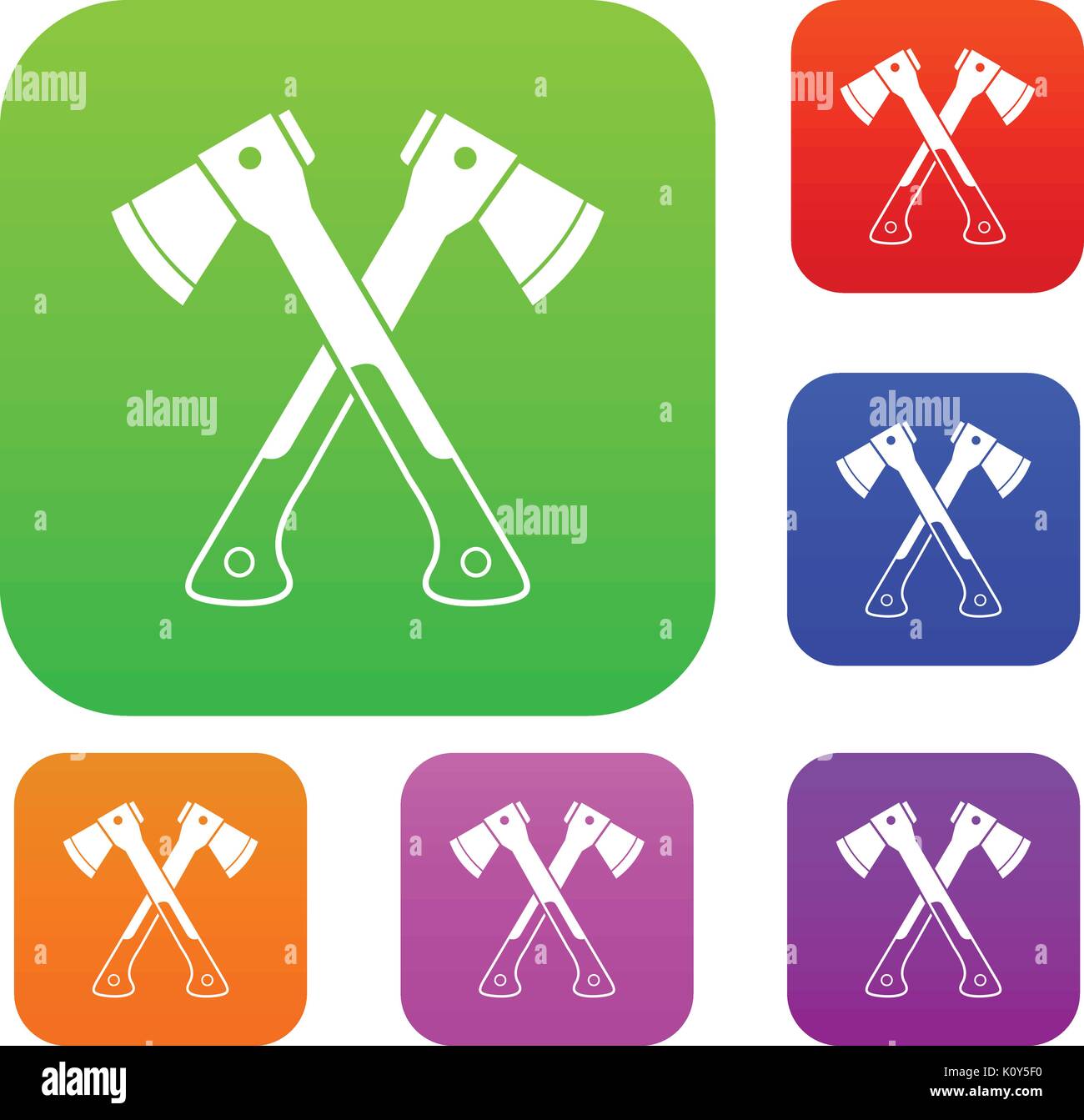 Crossed axes set collection Stock Vector Image & Art - Alamy
