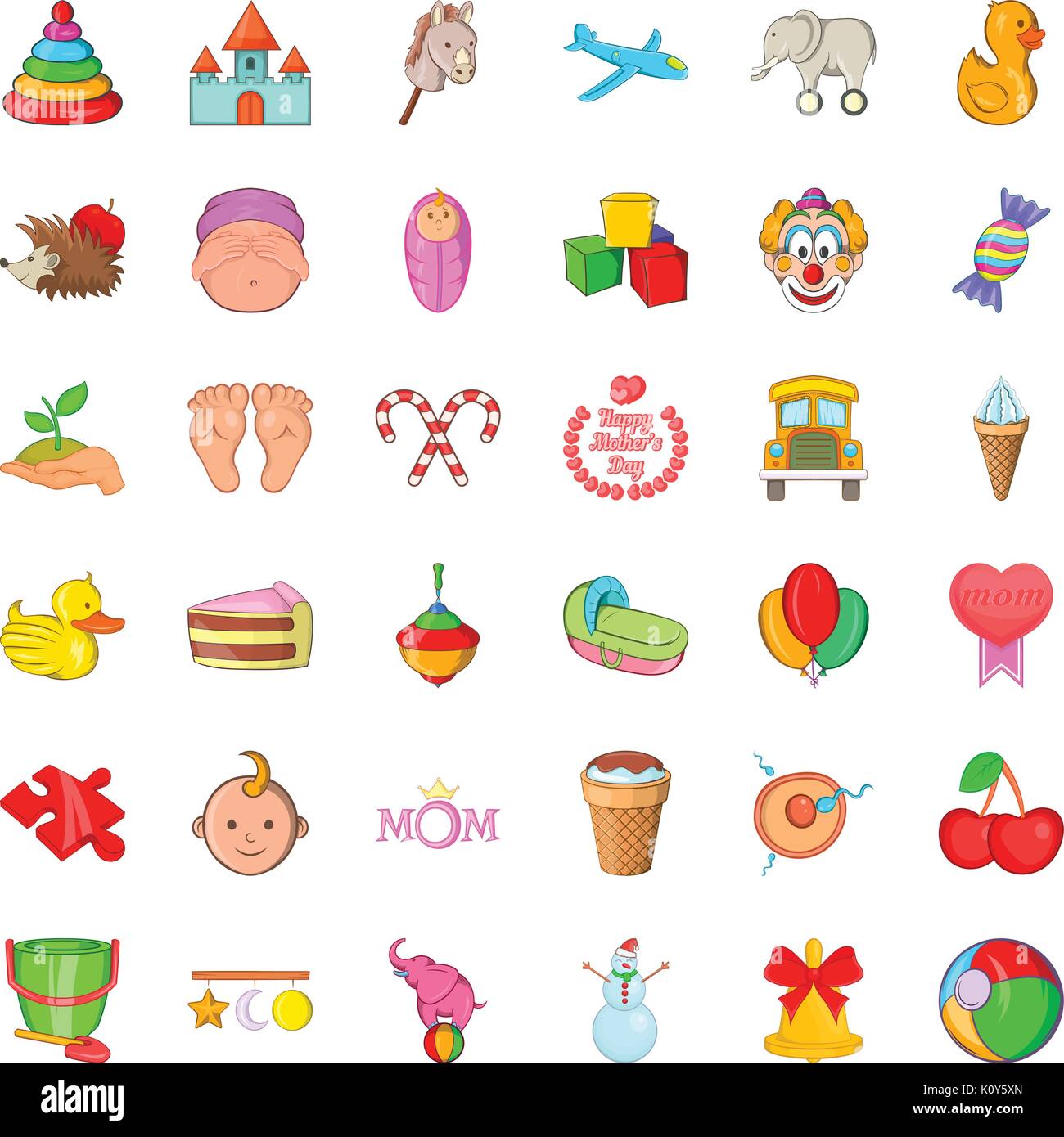 Children thing icons set, cartoon style Stock Vector Image & Art - Alamy