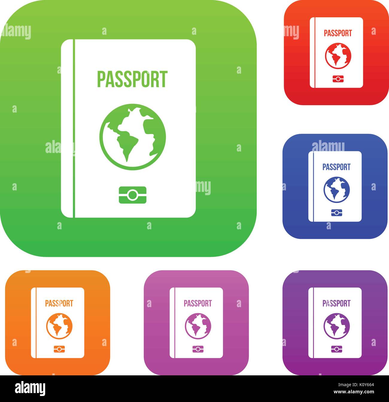 Passport set collection Stock Vector Image & Art - Alamy