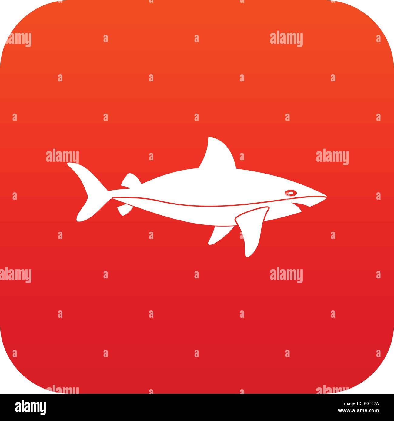 Shark fish icon digital red Stock Vector Image & Art - Alamy