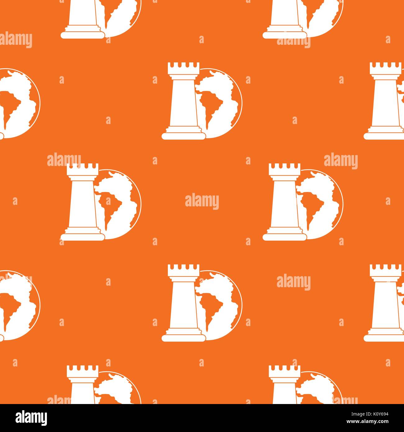 World planet and chess rook pattern seamless Stock Vector Image & Art ...
