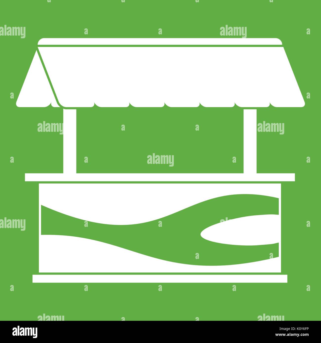 Market stall with awning icon green Stock Vector Image & Art - Alamy