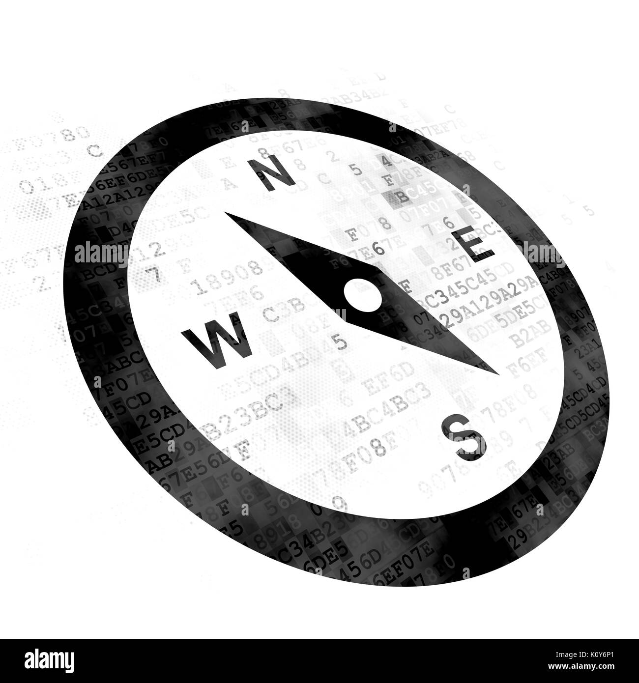 Vacation concept: Compass on Digital background Stock Photo - Alamy