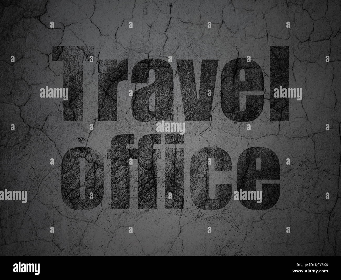 Travel concept: Travel Office on grunge wall background Stock Photo - Alamy
