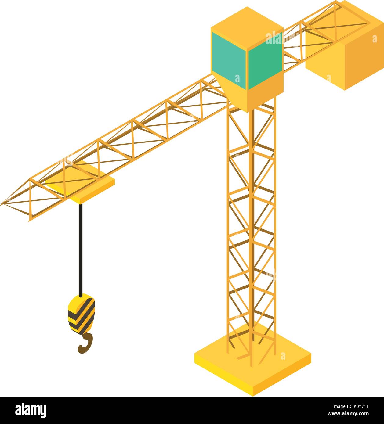 Tower crane icon isometric hi-res stock photography and images - Alamy