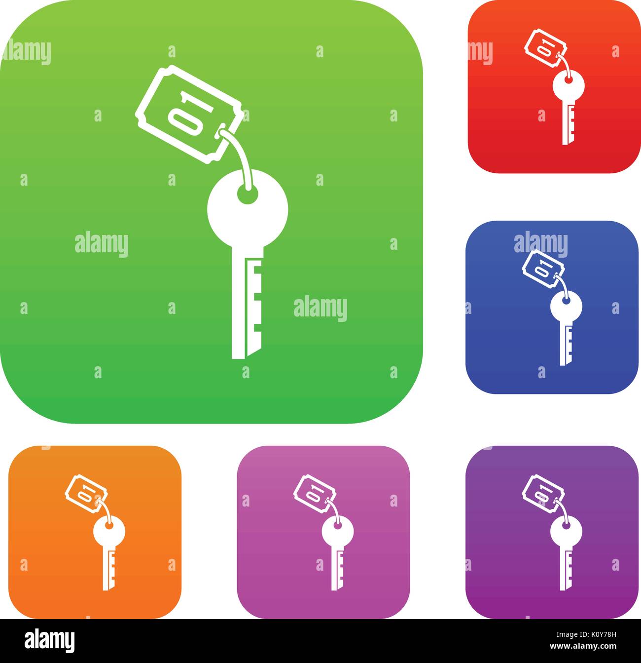 Hotel key set collection Stock Vector Image & Art - Alamy