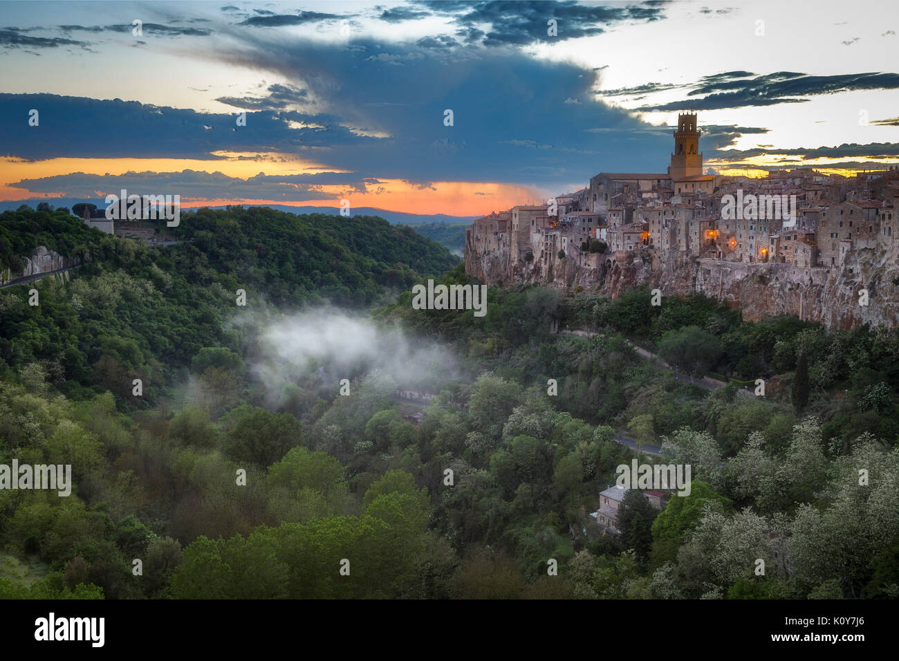 Pitigliano Tuscany Italy Stock Photo Alamy