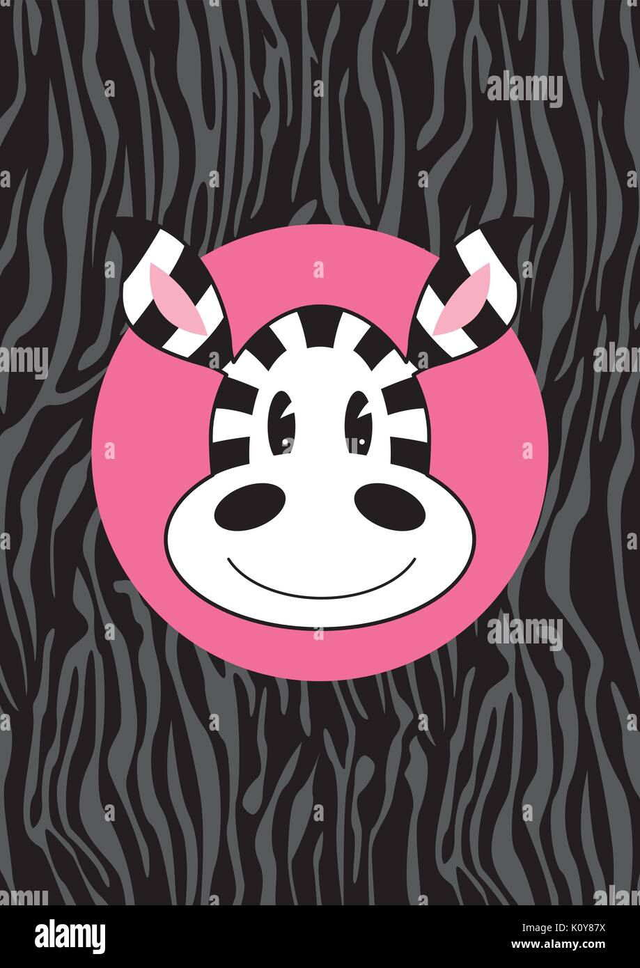 Cute Cartoon Zebra Character Vector Illustration Stock Vector Image ...