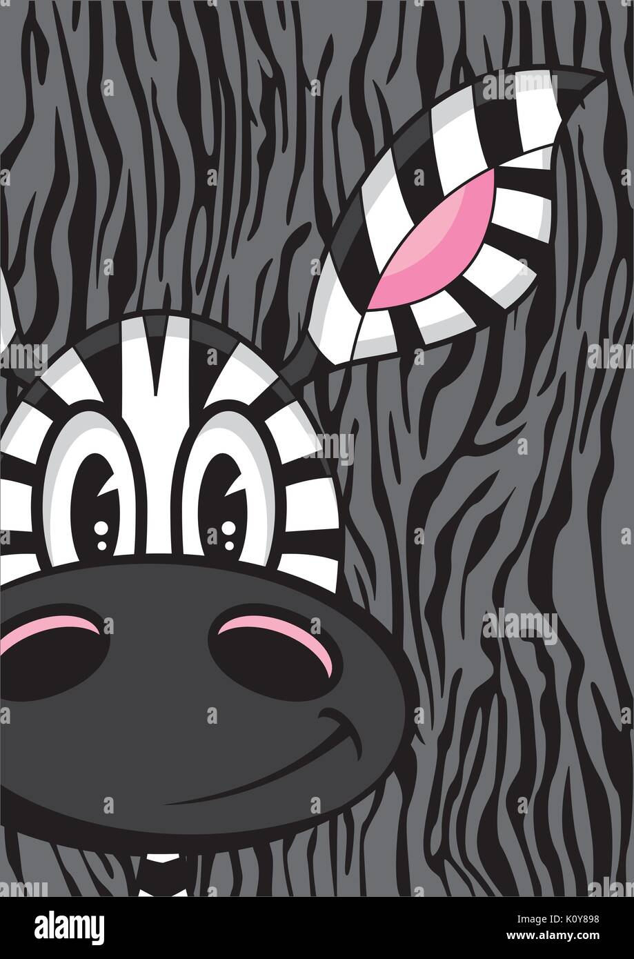 Cute Cartoon Zebra Character Vector Illustration Stock Vector Image ...