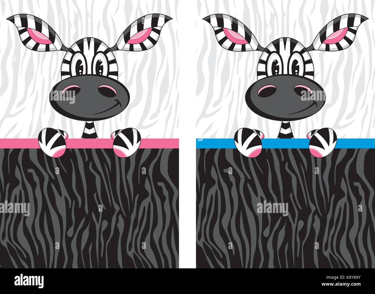 Cute Cartoon Zebra Character Vector Illustration Stock Vector Image ...