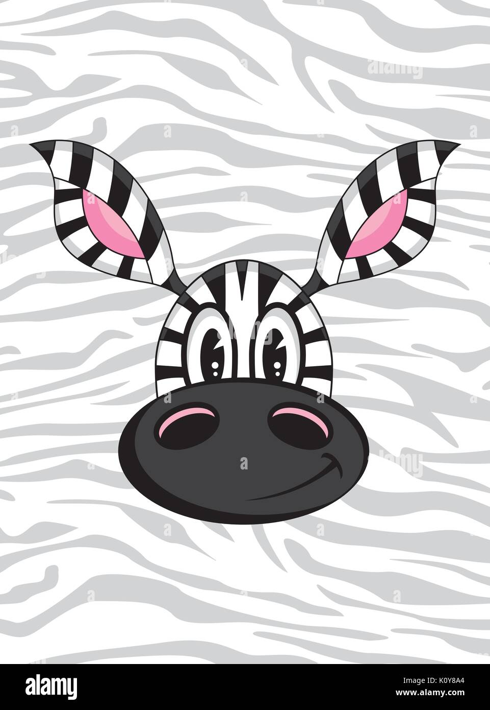 Cute Cartoon Zebra Character Vector Illustration Stock Vector Image ...