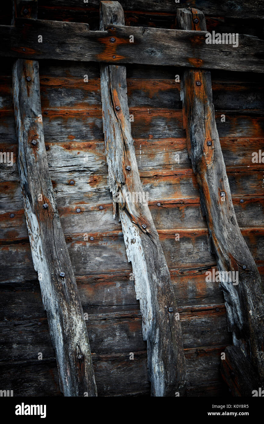 Image of old texture of wooden old ship board Stock Photo - Alamy