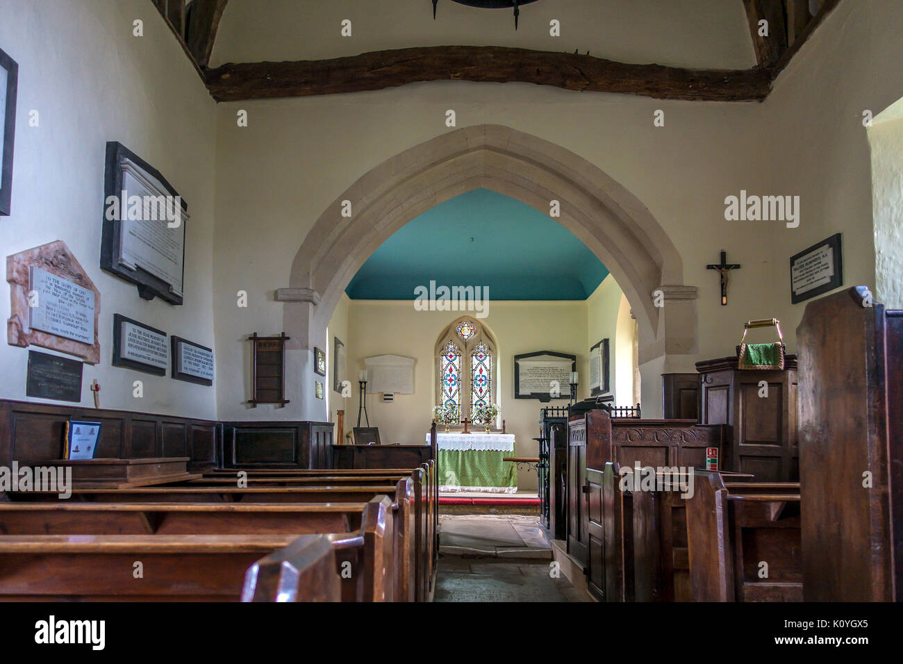 St Mary's Church,Saxon Church,Alton Priors,Devizes,Wiltshire,England,UK ...