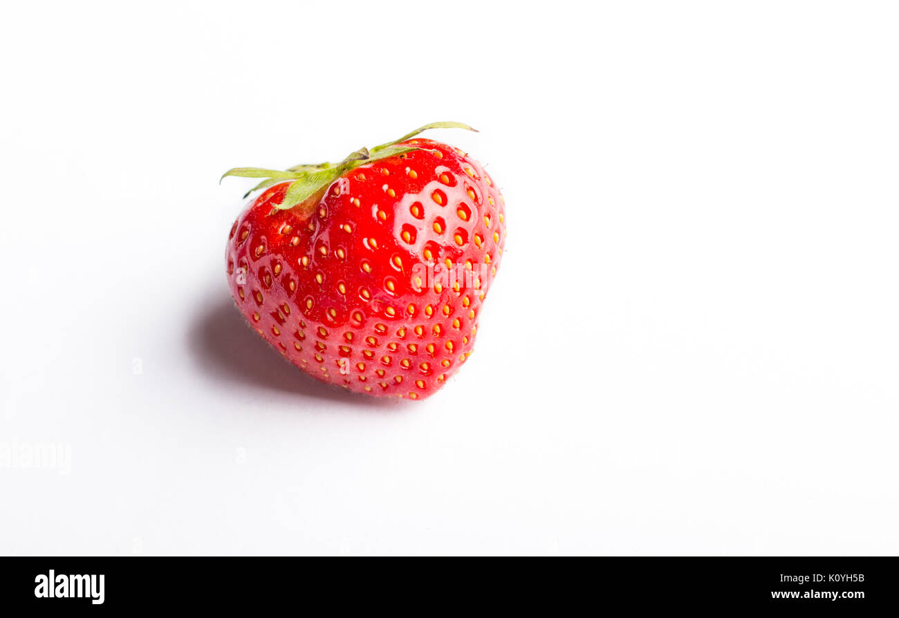 strawberry on a white background Stock Photo - Alamy