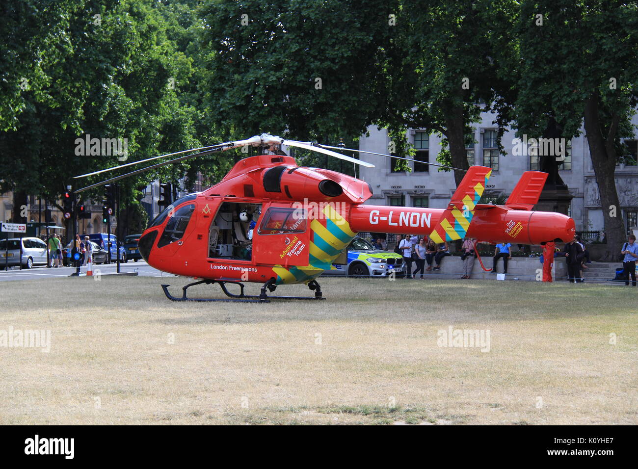 London Air Ambulance (HEMS) MD-902 Explorer at Parliament Square ...