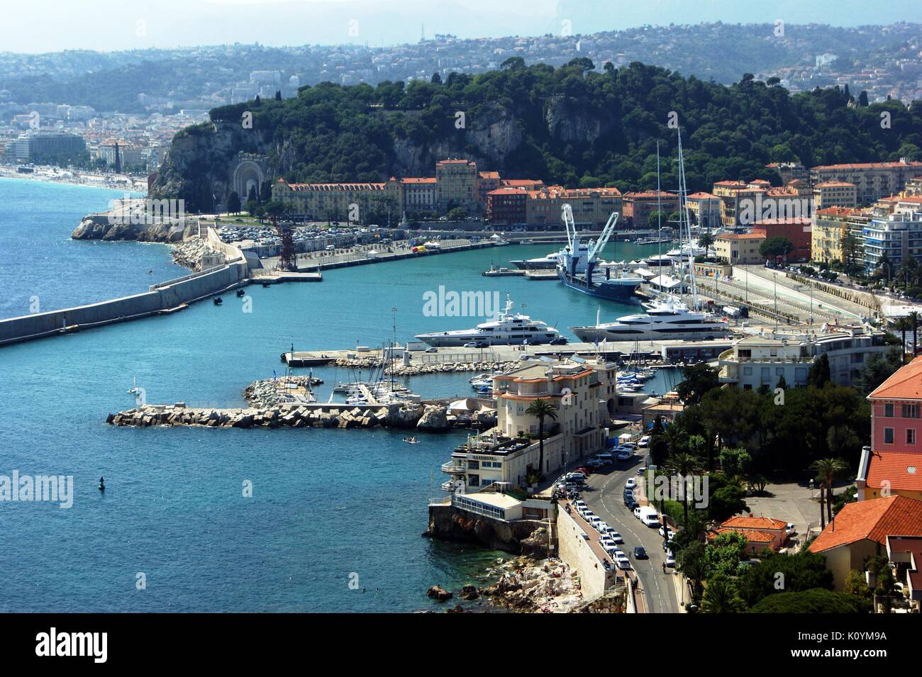 The harbour at Nice from the Corniche, France Stock Photo - Alamy