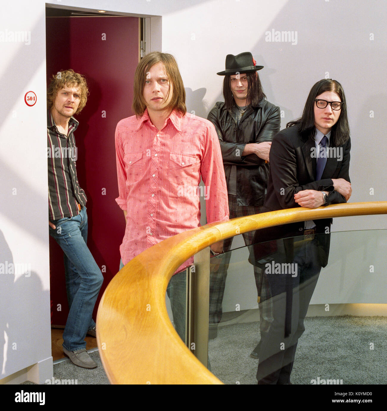 The Raconteurs an American rock band. featuring L-R Brendan Benson ...