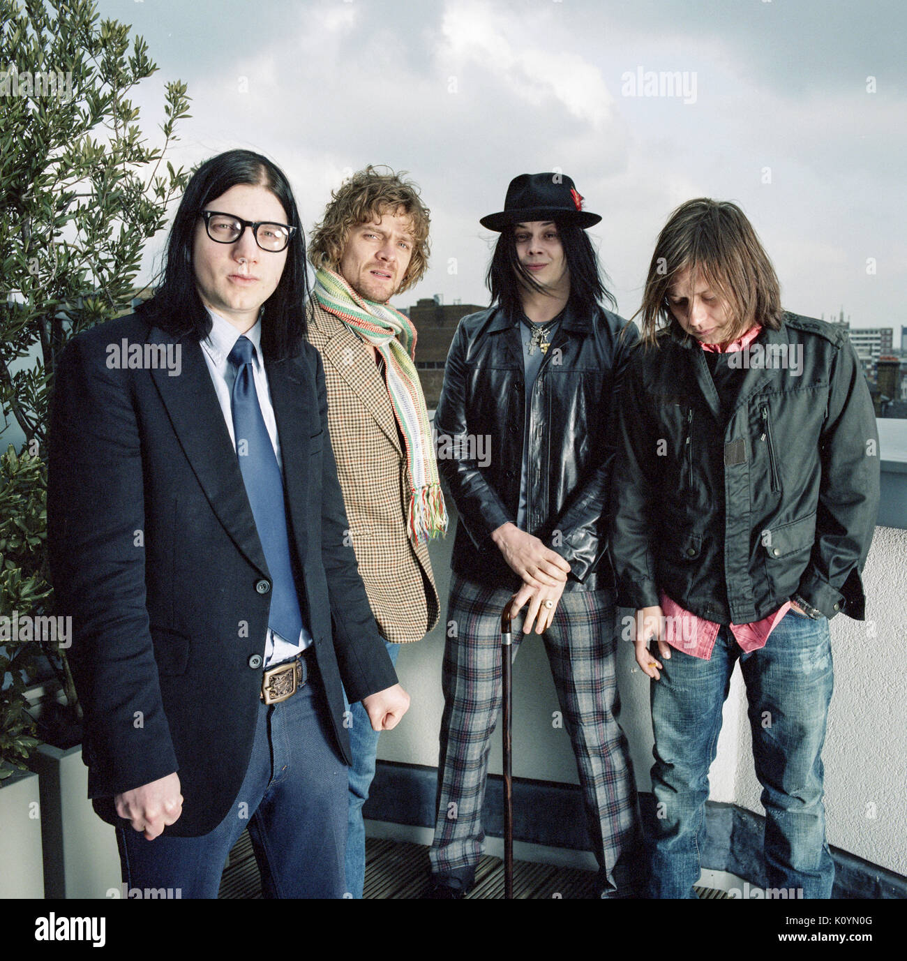The Raconteurs an American rock band. featuring L-R Jack Lawrence ...