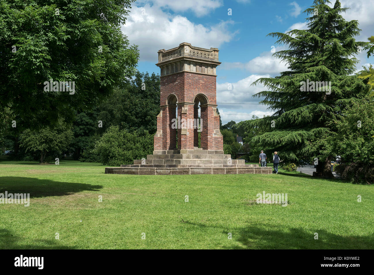 Views of and from the Fountain monument, Worsley Green, Salford Stock ...