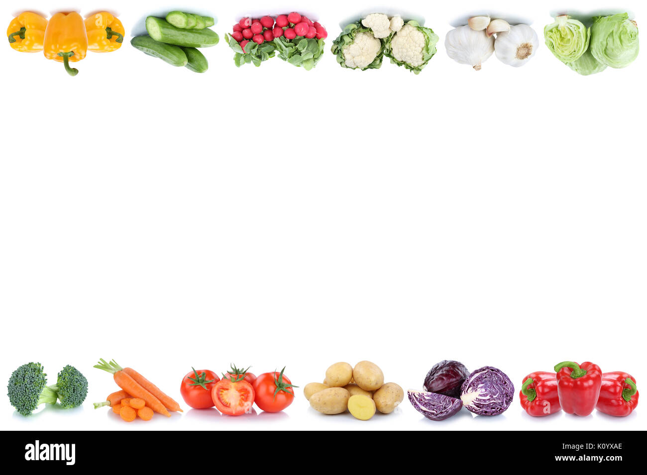 Fruit vegetable border hi-res stock photography and images - Alamy