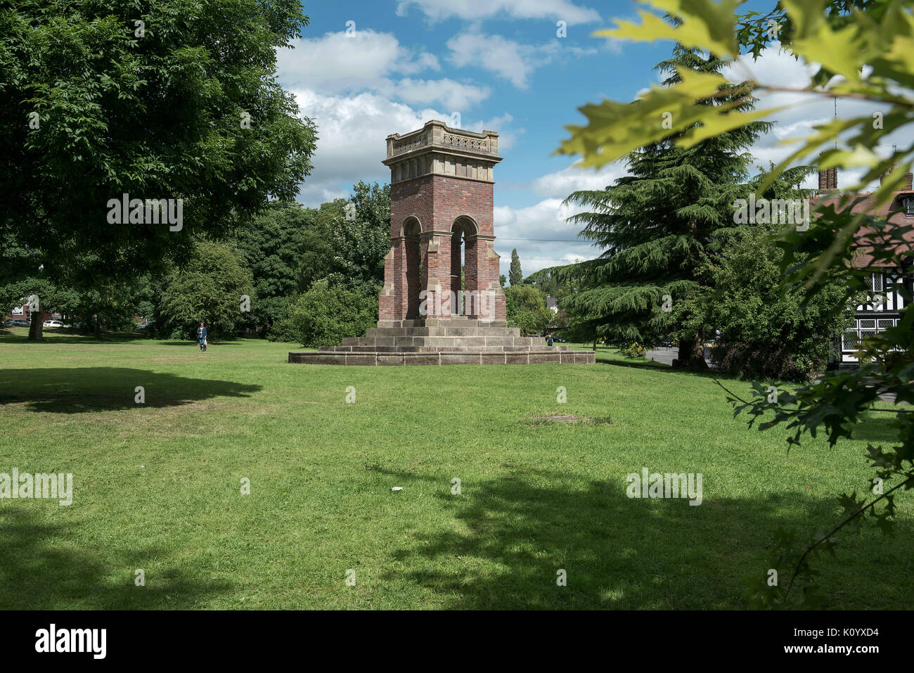 Views of and from the Fountain monument, Worsley Green, Salford Stock ...