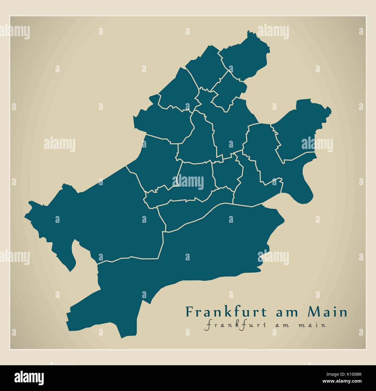 Map of frankfurt main Stock Vector Images - Alamy
