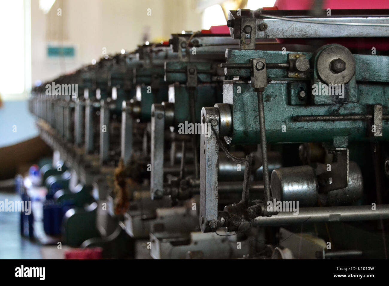 thread production line Stock Photo - Alamy