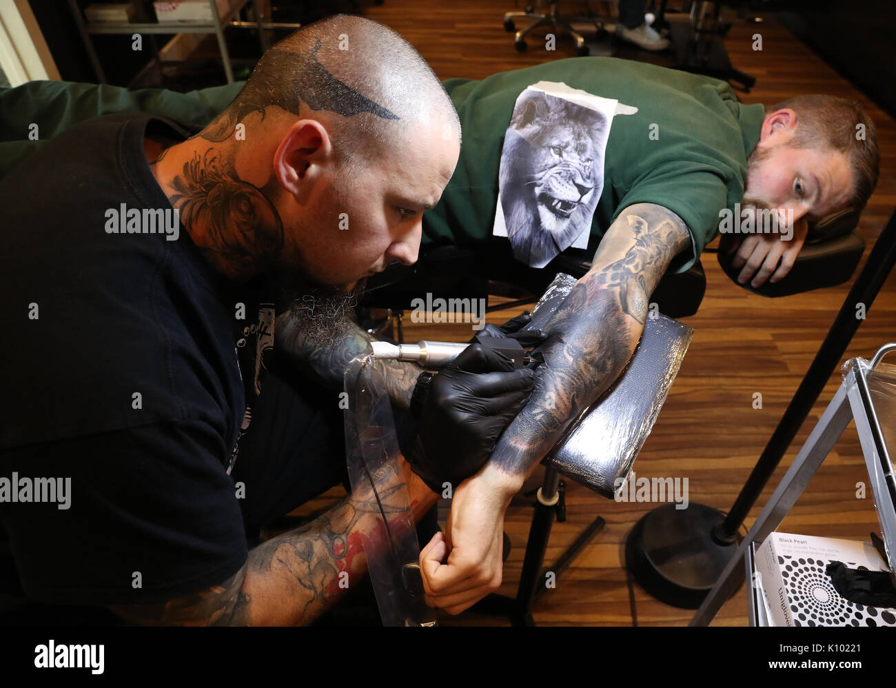 Graeme Alexander is tattooed by Tamas Dikac, the Blair Drummond Safari ...