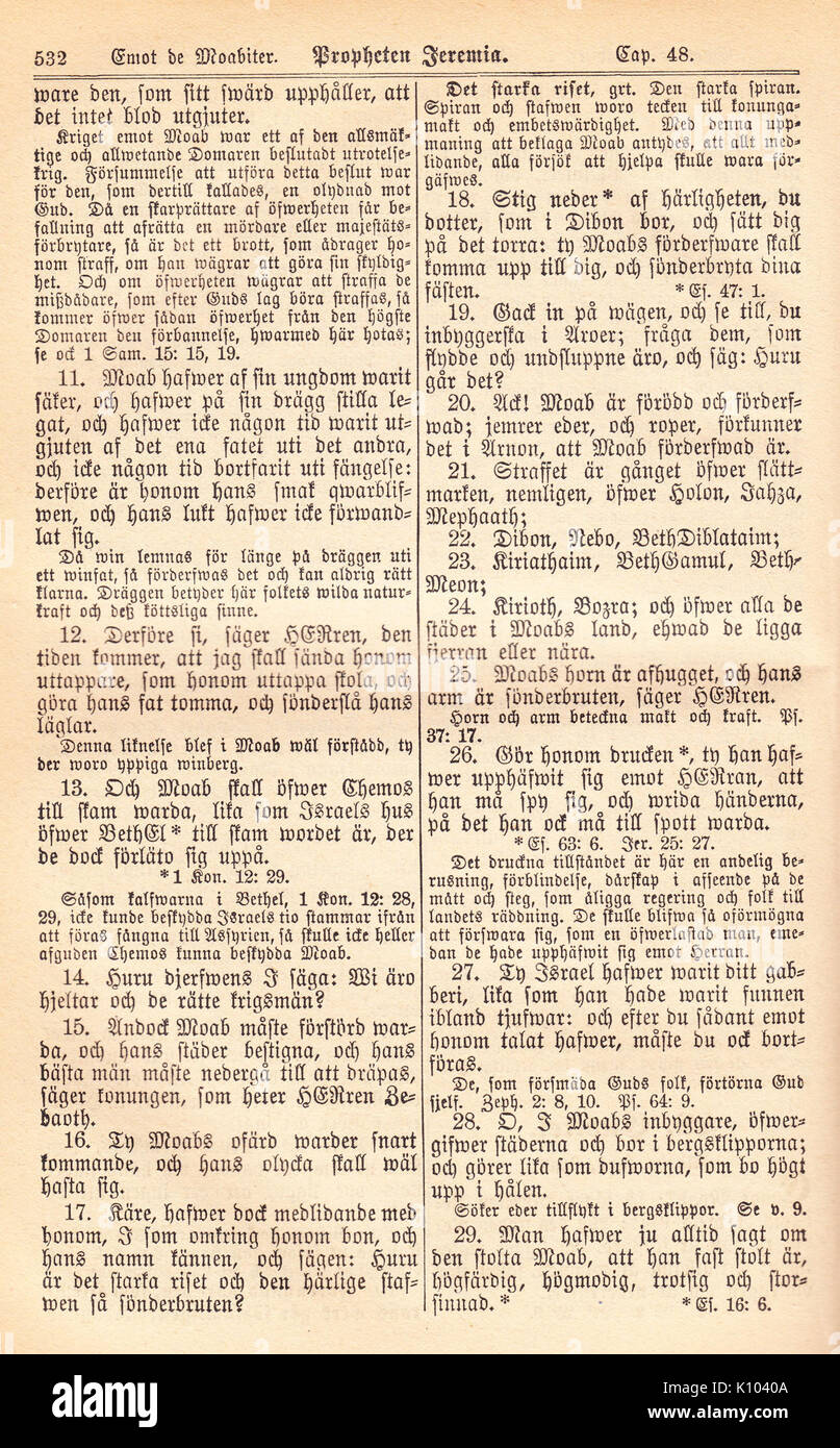 Biblia Fjellstedt II (1890) 536 Stock Photo - Alamy