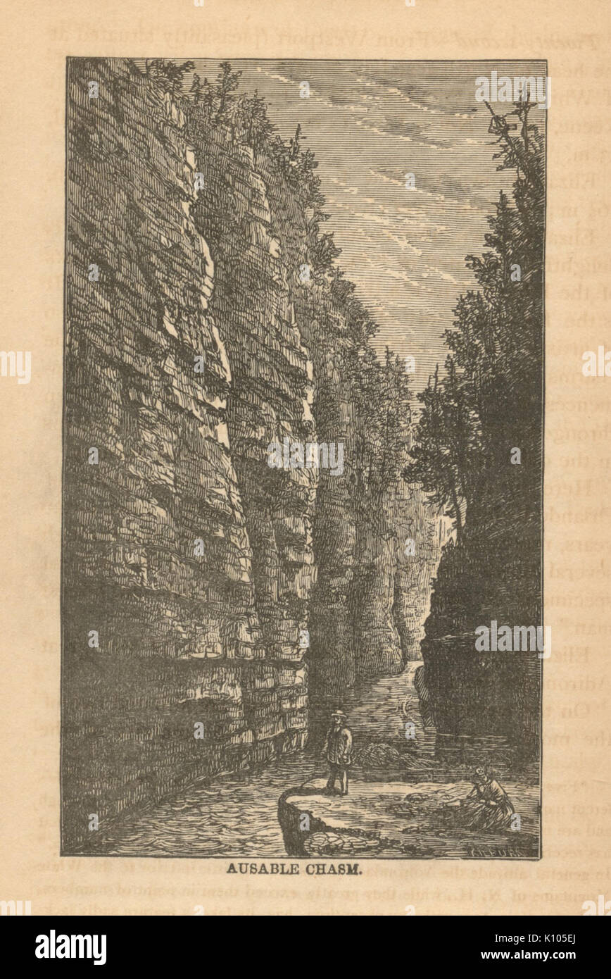Ausable Chasm 1875 Wallace Stock Photo - Alamy