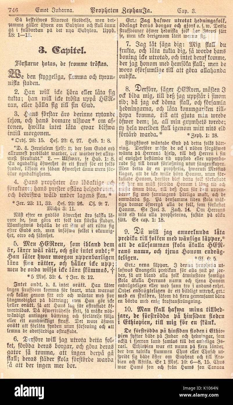 Biblia Fjellstedt II (1890) 750 Stock Photo - Alamy