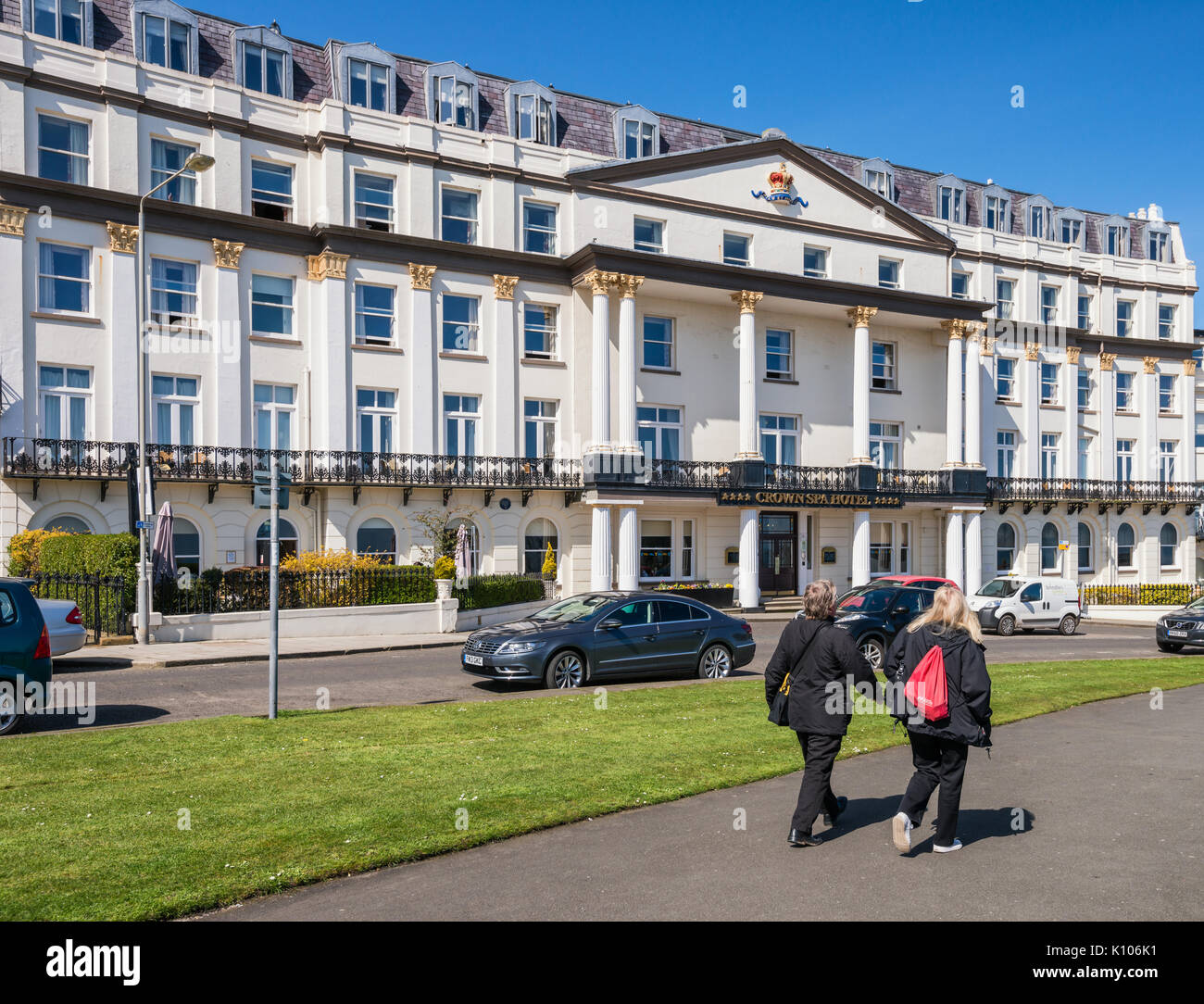 The Crown Spa Hotel on the Esplanade, Scarborough Stock Photo - Alamy