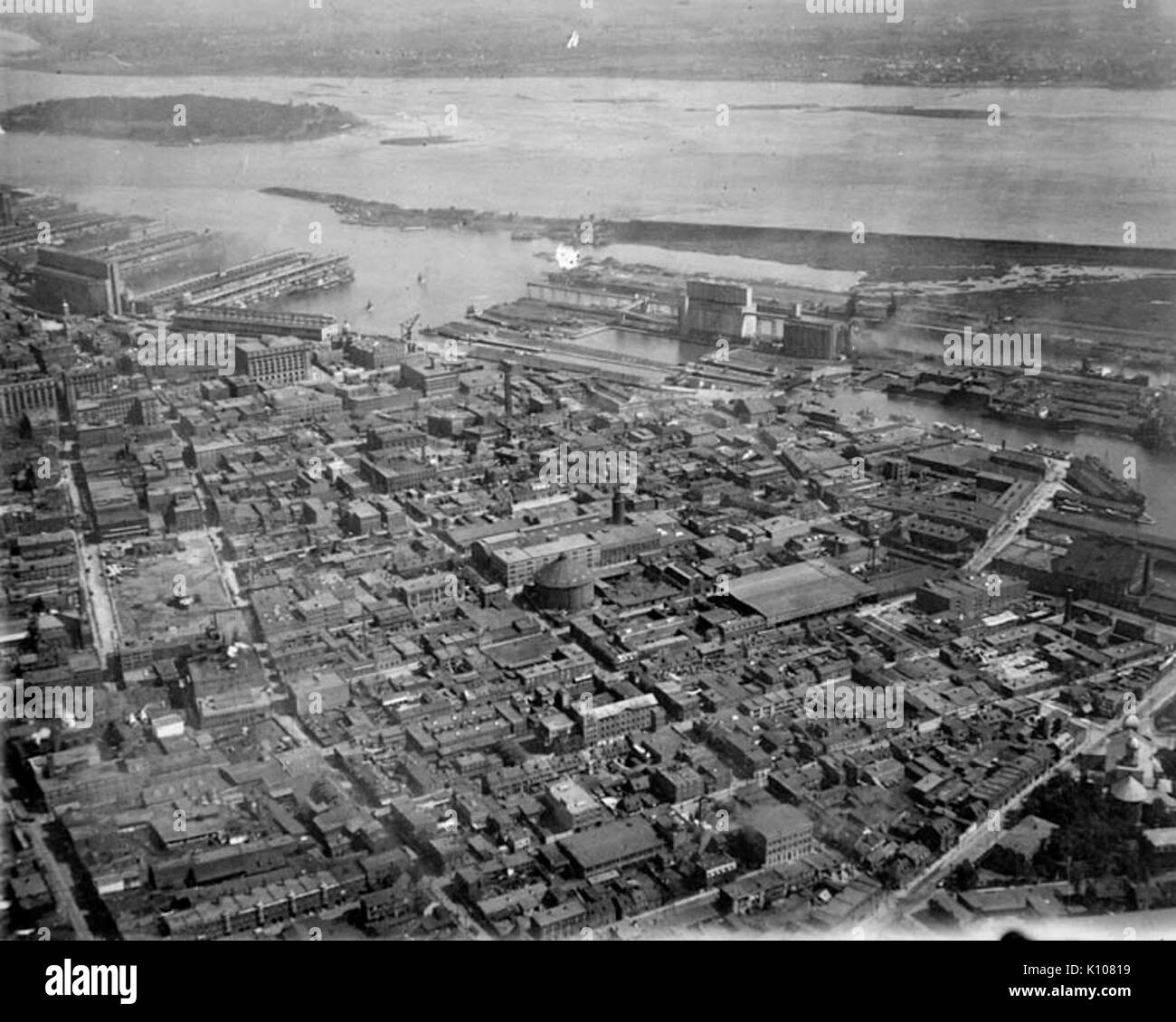 Aerial View of Montreal Old Port 1920 Stock Photo - Alamy