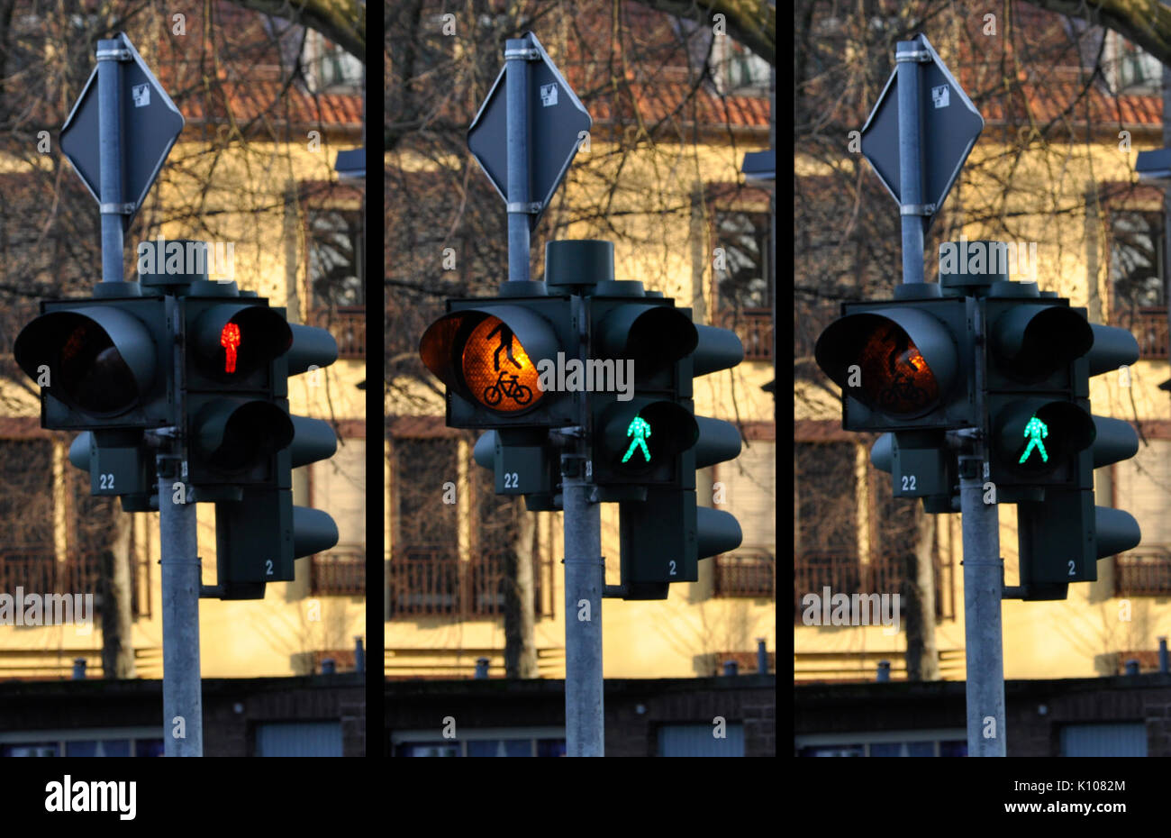 This image shows an illustration of the Ampel (traffic signal) in ...