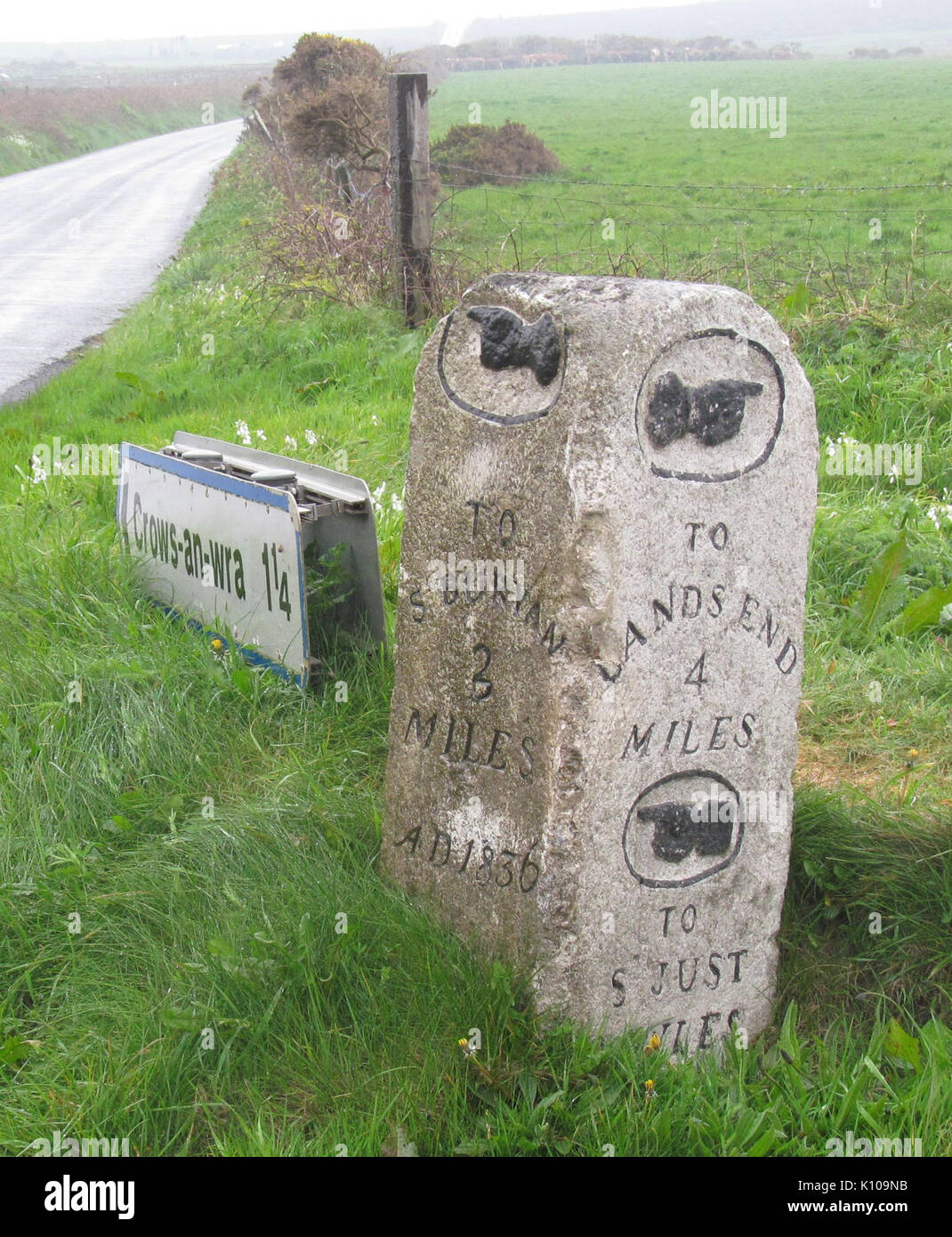 AD 1836 milestone Stock Photo - Alamy