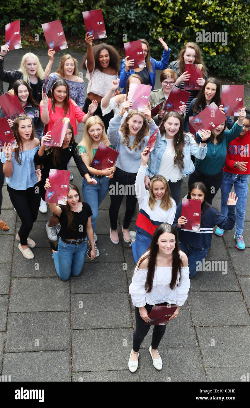 Sarah Hand (front) who achieved 10 A*s with her school mates after ...