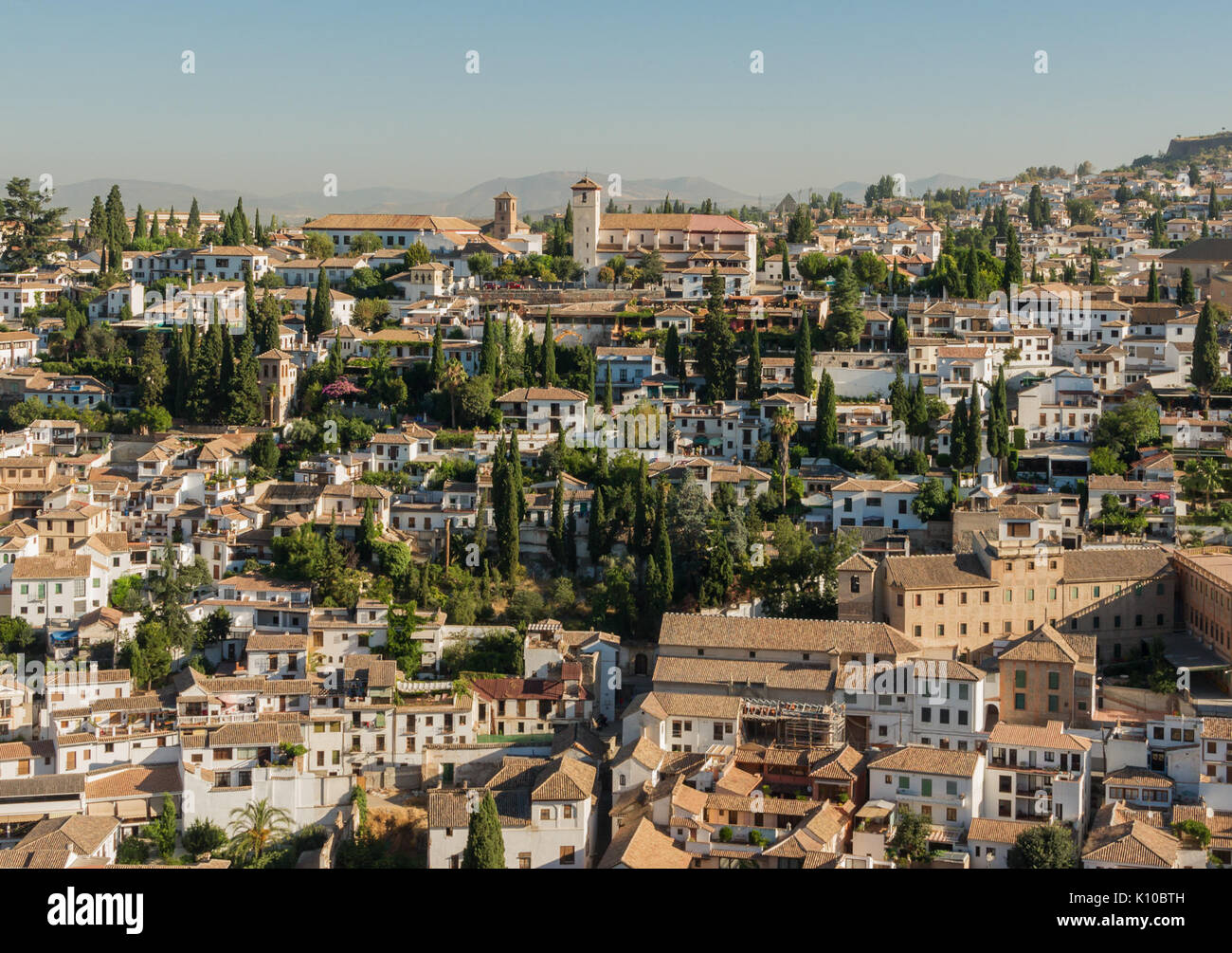 Albaizin, Mirador San Nicolas, from Alhambra, Granada, Andalusia, Spain ...