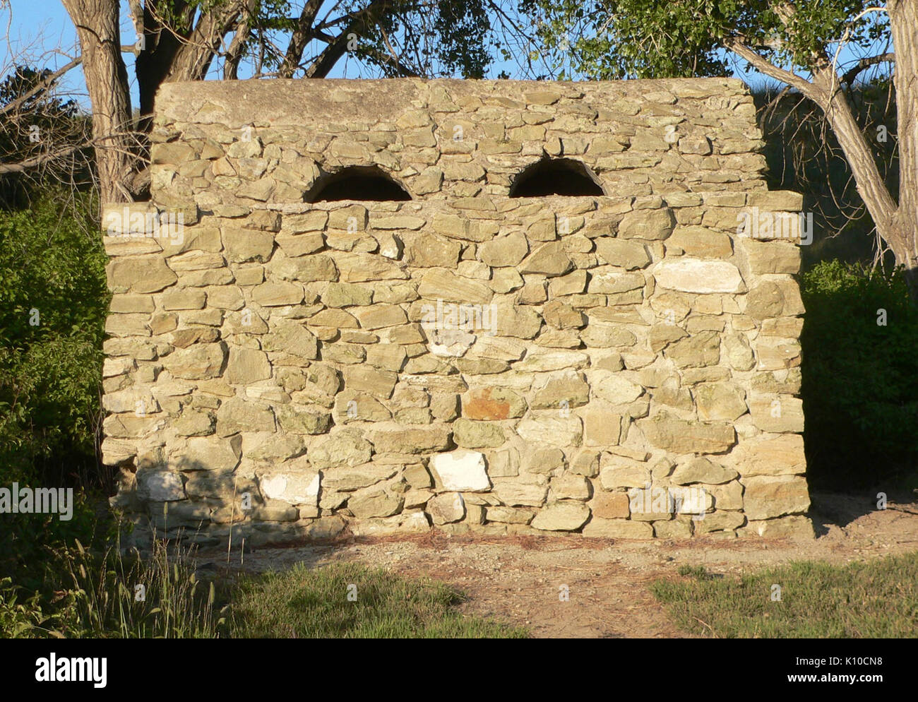 Antelope Lake Park (Graham Co, KS) NE outhouse 3 Stock Photo - Alamy