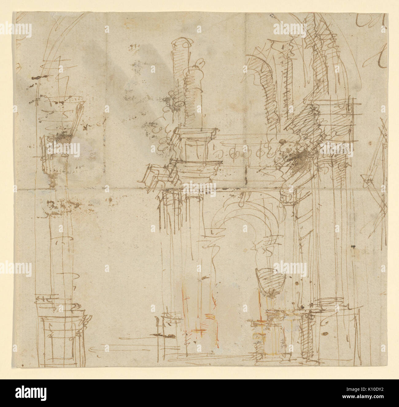 Architectural drawing of arches MET DP841061 Stock Photo - Alamy