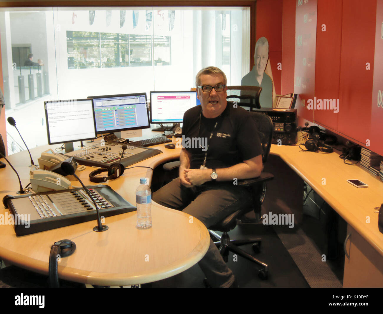 ABC Perth Geoff Hutchison in 720 studio (E37@OpenHousePerth2014 Stock ...