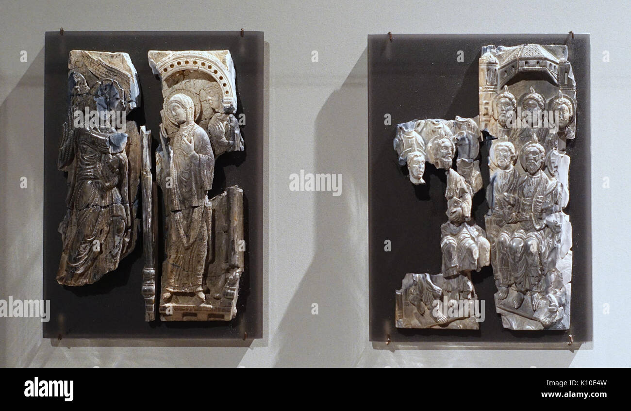 Annunciation and Pentecost, Koln, late 12th century, ivory Bode Museum ...