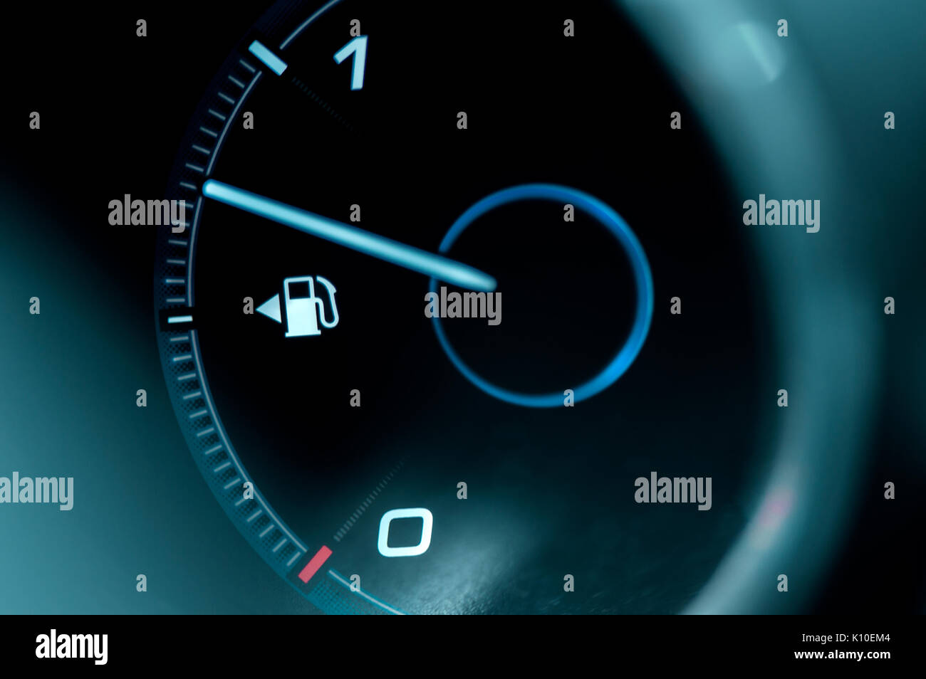 Close-up of the dashboard and fuel gauge in the car Stock Photo - Alamy