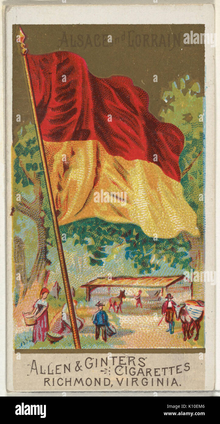 Alsace and Lorraine, from Flags of All Nations, Series 2 (N10) for ...