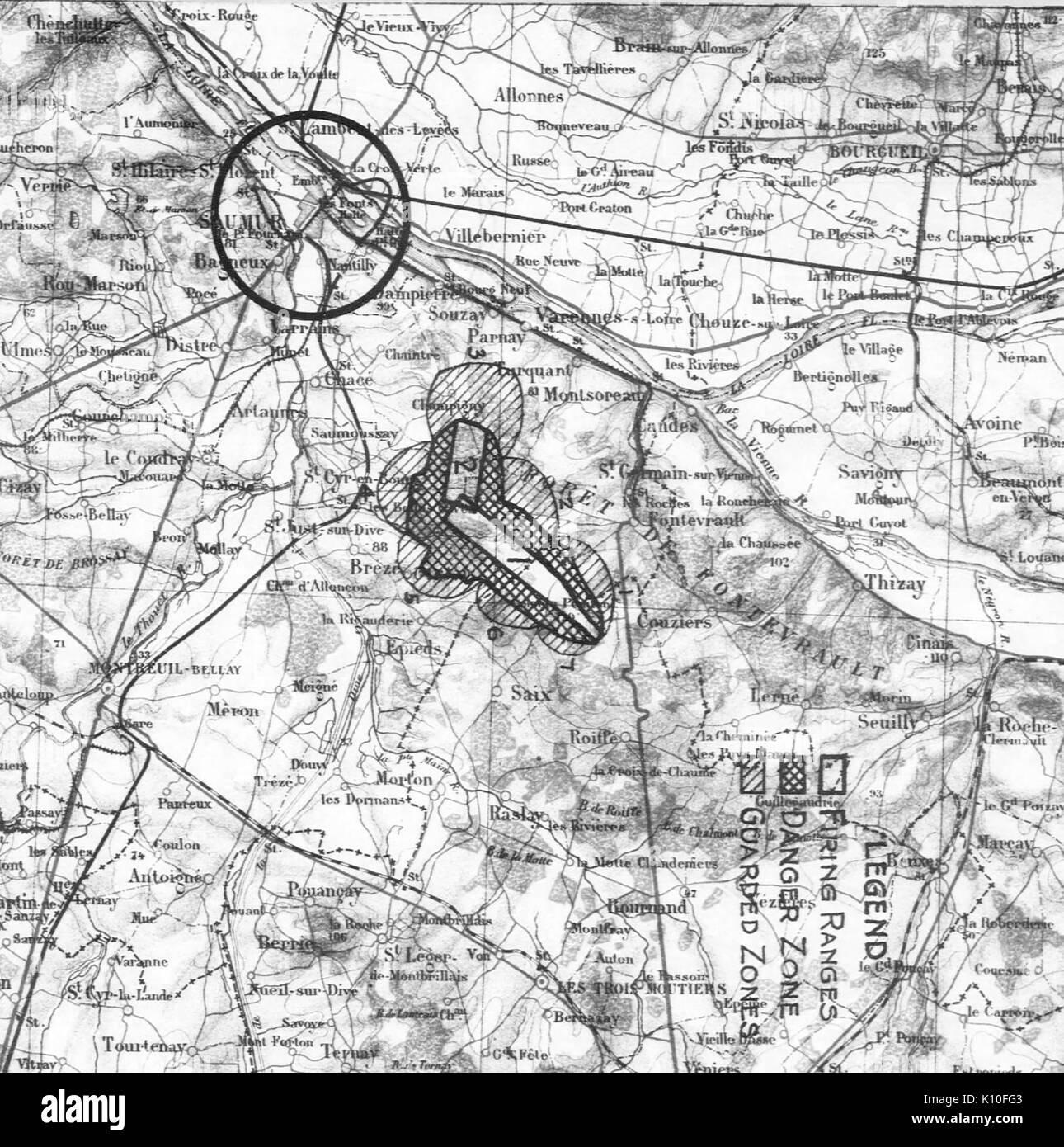 Artillery Officers School (Aviation Detachment) Location Map Stock ...