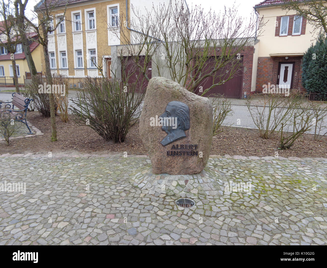 Albert Einstein Gedenkstein in Caputh Stock Photo - Alamy