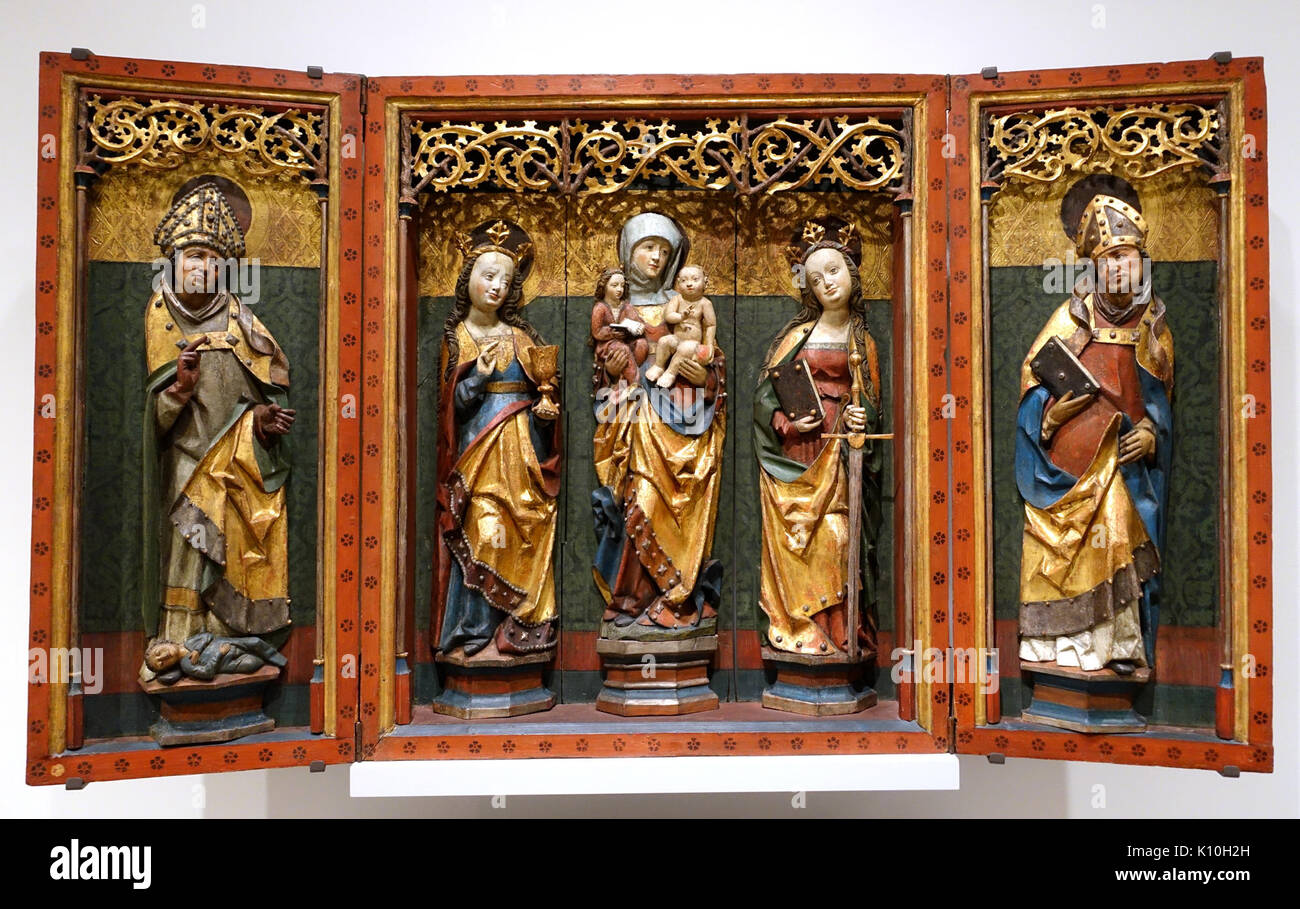 Altar of Saint Anne, artist unknown, Germany, 1516, polychromed and ...