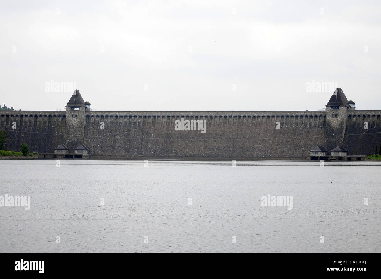 The area of the breach in the Mohne Dam. Note the difference in the ...
