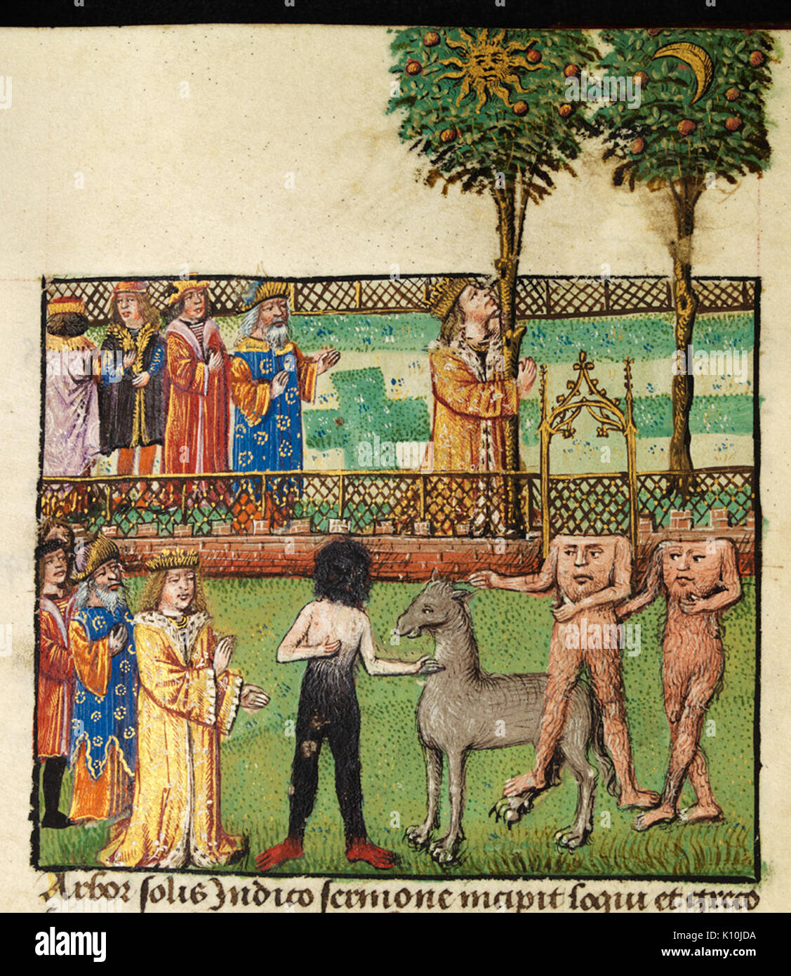 Alexander and his companions consult the prophetic trees of the Sun and ...